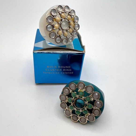 Avon | Jewelry | Avon Bold Round Cluster Lucite Rings 2 | Poshmark